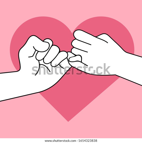 Hands Making Promise Sign Vector Concept: เวกเตอร์สต็อก (ปลอดค่า ...
