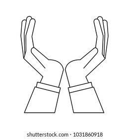 Hands Open Symbol: เวกเตอร์สต็อก (ปลอดค่าลิขสิทธิ์) 1031860918 ...