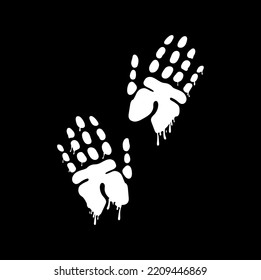 Hands Palm Paint Drip Splatter Stain Stock Vector (Royalty Free ...