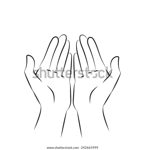 Hands Palm Vector Illustration Stock Vector (Royalty Free) 242665999 ...