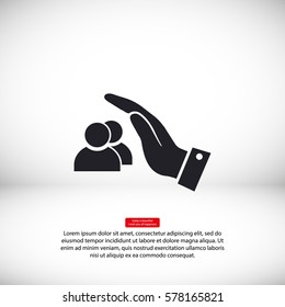 Hands Safe People Icon Vector 10 Stock Vector (Royalty Free) 578165821 ...