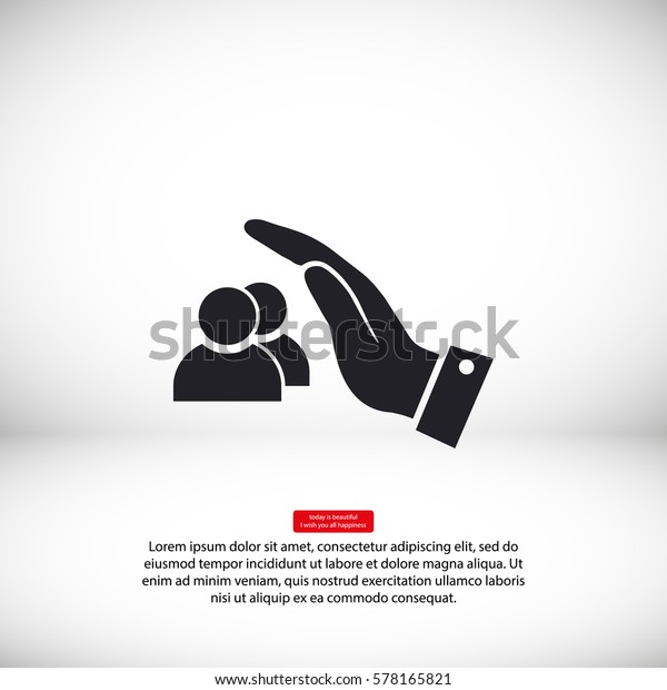 Hands Safe People Icon Vector 10 Stock Vector (Royalty Free) 578165821 ...