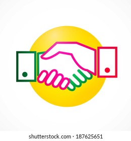 Hands Shake Vector Illustration Stock Vector (Royalty Free) 187625651 ...