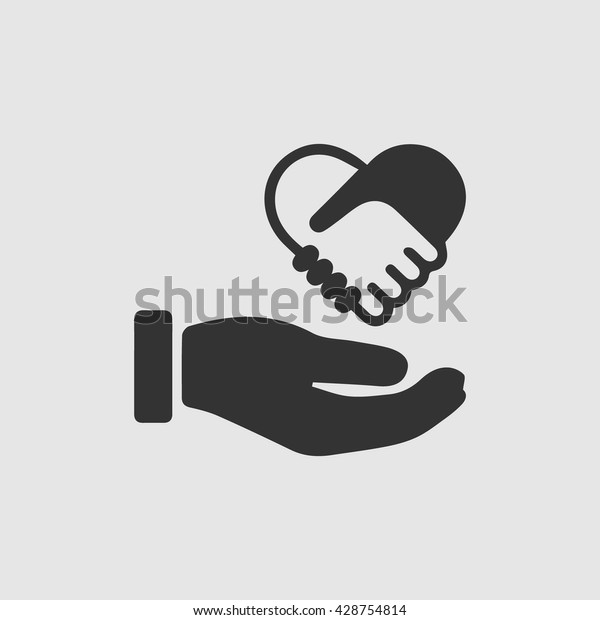 Hands Shaking Forming Heart Hand Vector Stock Vector (Royalty Free ...