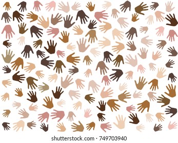 Hands Skin Color Diversity Vector Background Stock Vector (Royalty Free ...