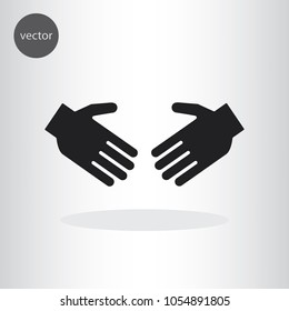 Hands Stretched Handshake Icon Vector Illustration Stock Vector ...