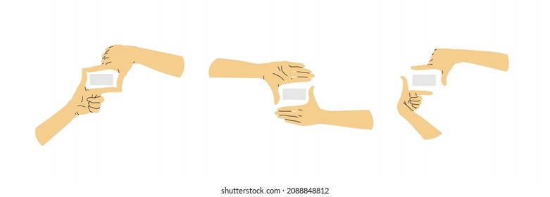 Set Collection Cartoon Hands Different Set Stock Vector (Royalty Free ...