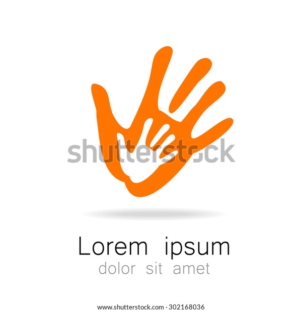 Hands Template Logo Team Fund Association Stock Vector (Royalty Free ...