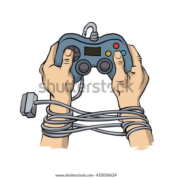 Hands Tied By Wire Game Controller Stock Vector (Royalty Free ...