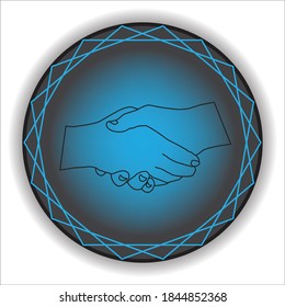 Hands Together Vector Illustration Logo Design Stock Vector (Royalty ...