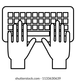 Hands Typing Keyboard Stock Vector (Royalty Free) 1133630639