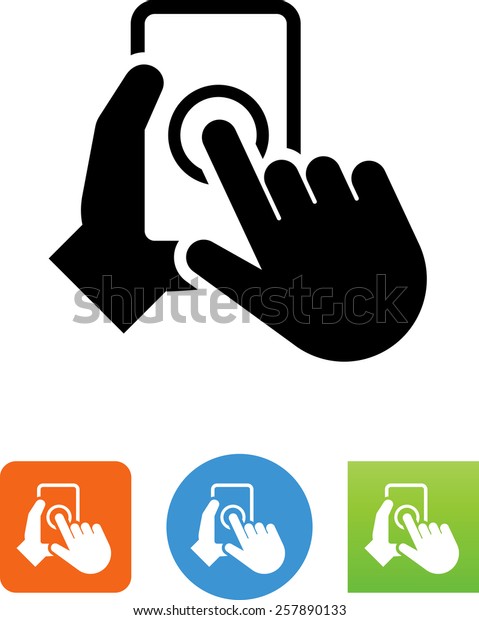 Hands Using Phone Ux Icon: vetor stock (livre de direitos) 257890133 ...