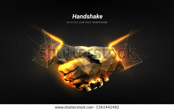 Handshake Abstract Image Two Hands Handshake Stock Vector (Royalty Free ...