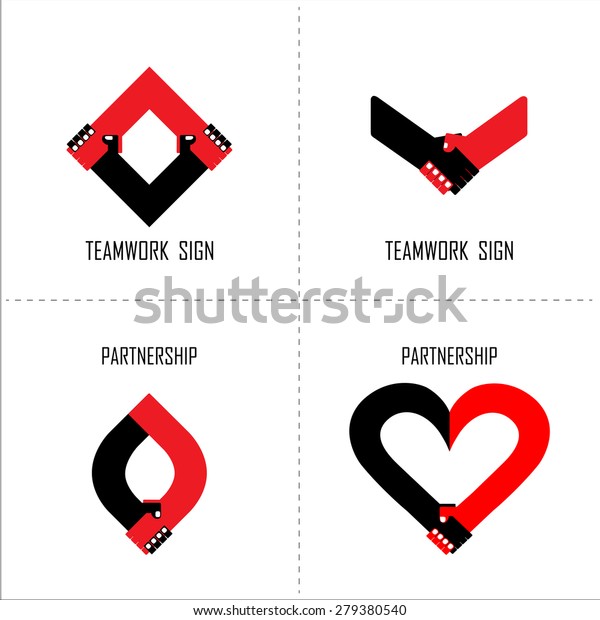 Handshake Abstract Logo Design Template Business Stock Vector (Royalty ...
