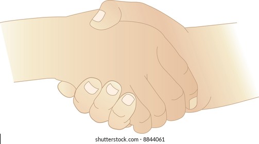 Handshake Between Two People Stock Vector (Royalty Free) 8844061