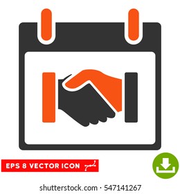 Handshake Calendar Day Icon Vector Eps Stock Vector (Royalty Free ...