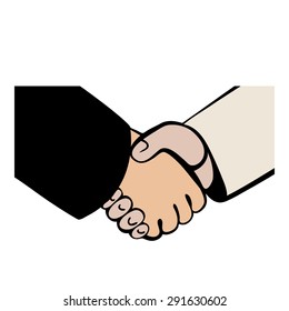 Handshake Cartoon Stock Vector (Royalty Free) 291630602 | Shutterstock
