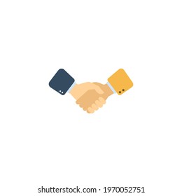 Handshake Cartoon Vector On White Background Stock Vector (Royalty Free ...