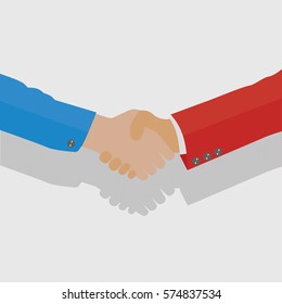 Handshake Colorful Object White Background Stock Vector (Royalty Free ...