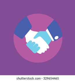Handshake Loop Friendship Partnership Icon Unity Stock Vector (Royalty ...