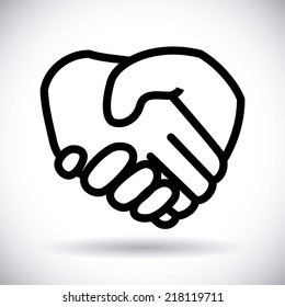 Handshake Design Over White Background Vector Stock Vector (Royalty ...