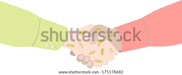 Handshake Dirty Hands Isolated On White Stock Vector (Royalty Free ...