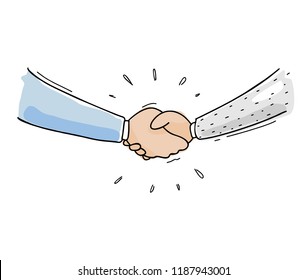 Handshake Friendship Doodle Stock Vector (Royalty Free) 1187943001 ...