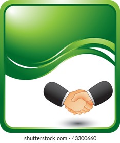 Handshake Green Wave Background Stock Vector (Royalty Free) 43300660 | Shutterstock