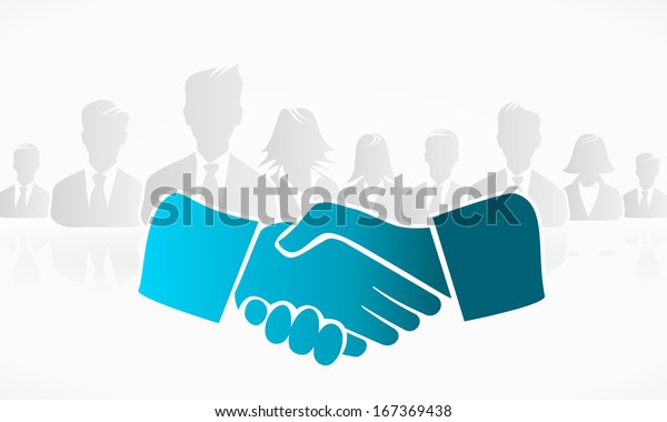 Handshake Group People Background Stock Vector (Royalty Free) 167369438 ...