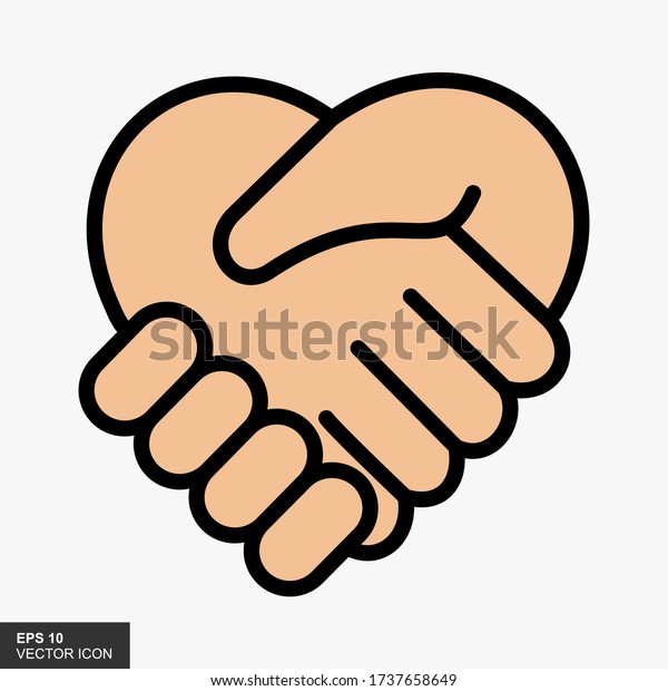 Handshake Heart Symbol Icon Vector Illustration Stock Vector (Royalty ... Handshake Heart Symbol Icon Vector Illustration Stock Vector (Royalty ...