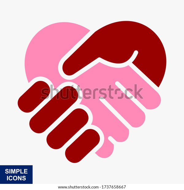 Handshake Heart Symbol Icon Vector Illustration Stock Vector (Royalty ... Handshake Heart Symbol Icon Vector Illustration Stock Vector (Royalty ...
