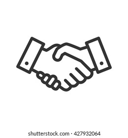 Handshake Vector Design Isolated On White Stock Vector (Royalty Free ...
