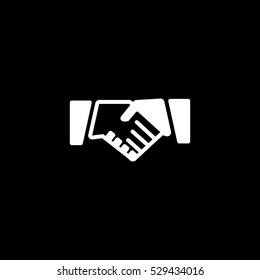 Handshake Icon Isolated White Background Stock Vector (Royalty Free ...