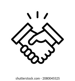 Handshake Icon Line Style Icon Vector Stock Vector (Royalty Free ...
