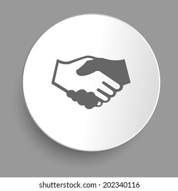 Handshake Icon Sticker Vector Illustration Stock Vector (Royalty Free ...
