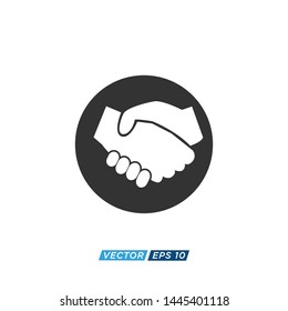 Hands Shake Circle Logo Template Stock Vector (Royalty Free) 1143962639 ...