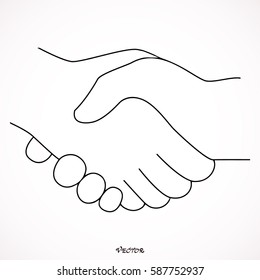 Handshake Icon Vector Friendship Hand Stock Vector (Royalty Free ...