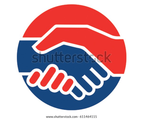Handshake Icon Vector Illustration Two Business Stock Vector (Royalty ...