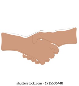Handshake On White Background Hands Without Stock Vector (Royalty Free ...