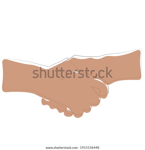 Handshake On White Background Hands Without Stock Vector (Royalty Free ...