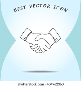 Handshake Sign Icon Vector Illustration Flat Stock Vector (Royalty Free ...