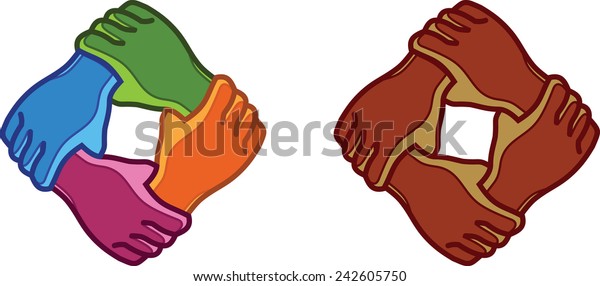Handshake Symmetry Vector Stock Vector (Royalty Free) 242605750 ...