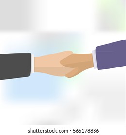 Handshake Top View Abstract Background Vector Stock Vector (Royalty ...