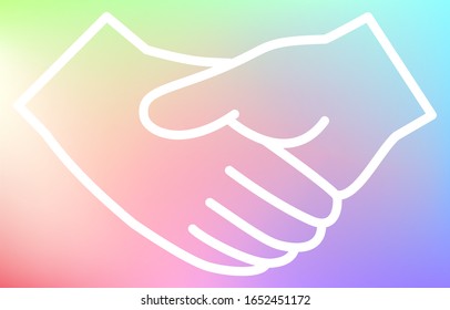 Handshake Vector Icon Rainbow Background Stock Vector (Royalty Free ...