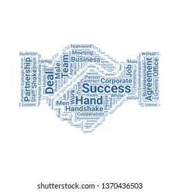 Handshake Word Cloud Tag Cloud About Stock Vector (Royalty Free ...