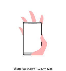 Handshaped Phone Stand Vector Illustration Flat Stock Vector (Royalty ...