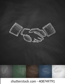 Handship Icon Hand Drawn Vector Illustration Stock Vector (Royalty Free ...