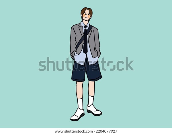 Handsome Attractive Boy Man Cartoon Character Stock Vector (Royalty ...