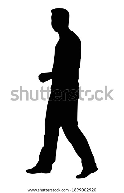 Handsome Man Silhouette Vector On White Stock Vector (Royalty Free ...