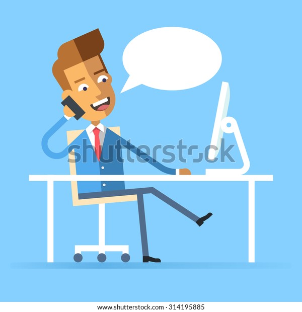 Handsome Manager Formal Suit Sitting Legs Stock Vector (Royalty Free ...